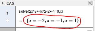 Geogebra CAS